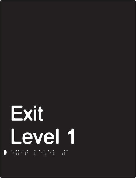 Black Exit Signs (PBABk-Exits) – Pictobraille