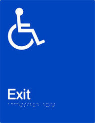 Accessible Exit Braille and tactile sign (PB-AExit) – Pictobraille