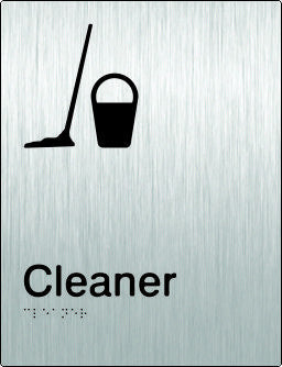 Cleaners Room Braille & tactile sign (PB-SSCR) – Pictobraille